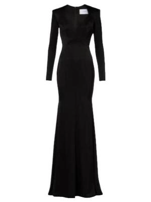 Alex Perry Satin Crepe Gown - Black