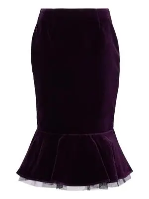 Nina Ricci Ruffled Midi Skirt - Black