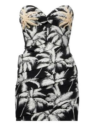 Johanna Ortiz Sombra Embroidered Mini Dress - Black