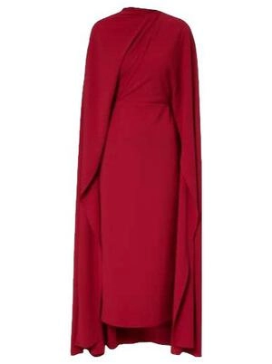 ROKSANDA Neolitsea Shawl Crepe Cocktail Dress - Red