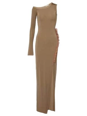 NENSI DOJAKA Nensi Dojaka Asymmetrical Ruffled Maxi Dress