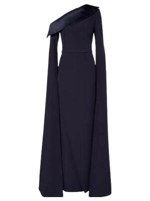 SAFIYAA LONDON Rinoa One-shoulder Gown - Black