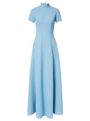 EMILIA WICKSTEAD Malinda Wool Crêpe Gown - Blue