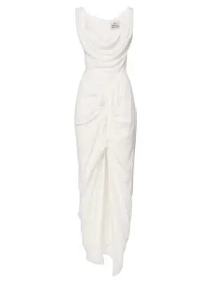 VIVIENNE WESTWOOD Vivienne Westwood Panther Gathered Corset Dress White