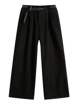 AND WANDER Wide-leg Casual Pants - Black