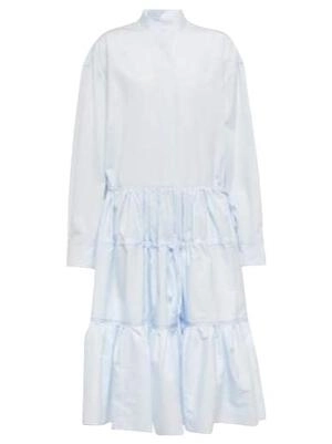 Marni Cotton Poplin Tiered Shirt Dress - White