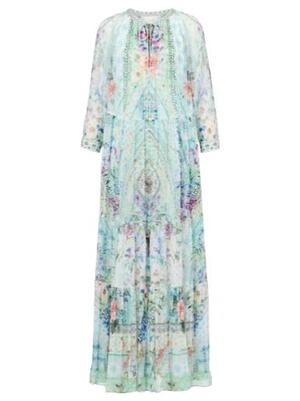 Camilla Crystal-embellished Silk Maxi Dress - Green