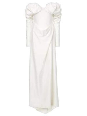 VIVIENNE WESTWOOD Off-shoulder Satin Corset Gown - Ivory