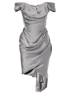 VIVIENNE WESTWOOD Vivienne Westwood Cora Satin Corset Dress Silver