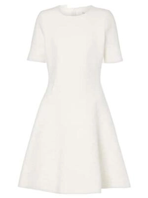 Oscar De La Renta Floral Jacquard Mini Dress - White