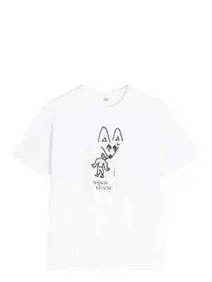 Maison Kitsuné Fox-print T-shirt - White