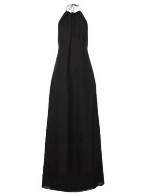 NILI LOTAN Halter Neck Maxi Dress - Black