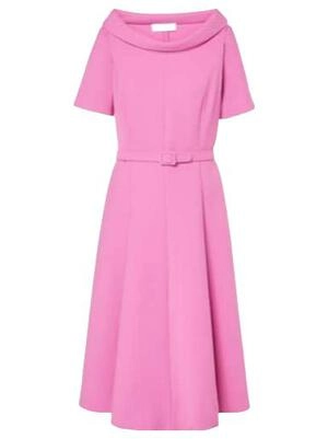 Oscar De La Renta Wool-blend Midi Dress - Pink