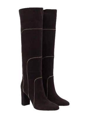 GIANVITO ROSSI Suede Knee-high Boots - Black