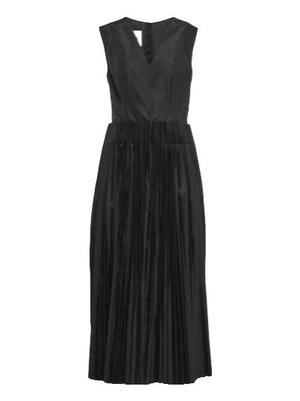 JIL SANDER Midi Dress With Accordion Pleats - Black
