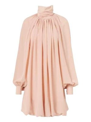Stella McCartney Gathered Open-back Silk Chiffon Minidress - Pink