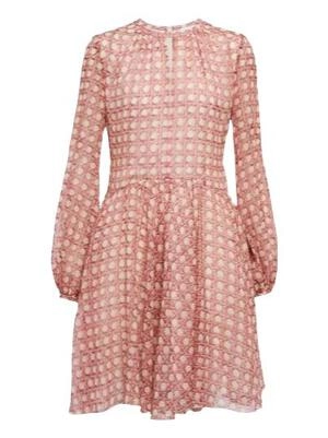 Giambattista Valli Silk Georgette Treillage Minidress - Pink