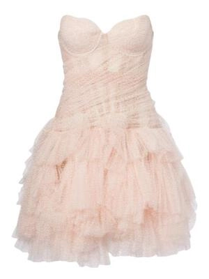 MARIA LUCIA HOHAN Dewi Ruffled Minidress - Nude