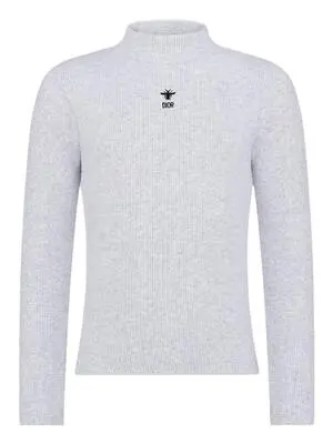 Dior Long Sleeve T-shirt With Embroidered Bee - Grey