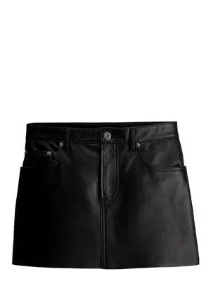 Dior Leather Miniskirt - Black