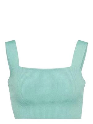 Oscar De La Renta Ribbed-knit Silk-blend Crop Top - White
