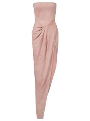 ALEX PERRY Alex Perry Draped Suede Bustier Dress