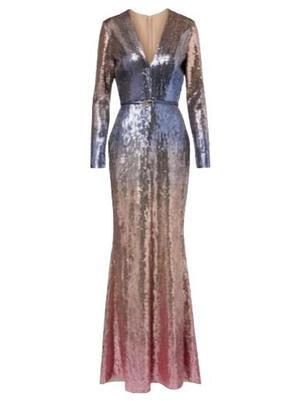 Elie Saab Ombré Sequined Gown - Multicolor