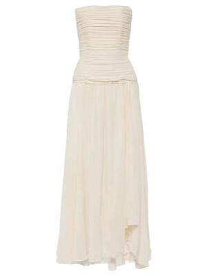 Staud Hightide Off-the-shoulder Maxi Dress - White