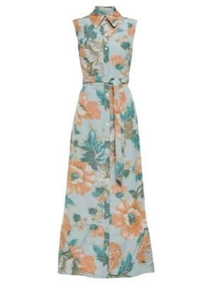 Erdem Mona Floral Cutout Midi Dress - Gray