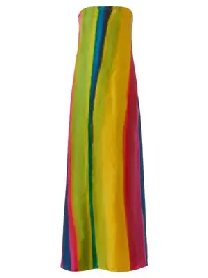 Christopher Esber Aura Striped Silk Maxi Dress - Green