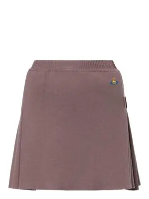 VIVIENNE WESTWOOD Bea Kilt Cotton And Cashmere Mini Skirt - Brown