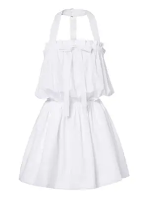 PATOU Halterneck Cotton Mini Dress - White