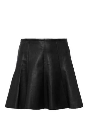 Stouls Mila Lamb Leather Miniskirt - Black