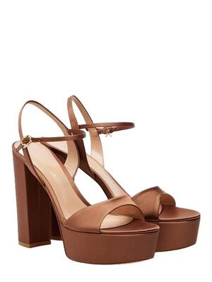 GIANVITO ROSSI Gianvito Rossi Satin Crêpe Platform Sandals