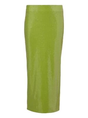 Oscar De La Renta Sequined Pencil Skirt - Green