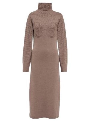 Altuzarra Brimlad Wool And Cashmere Knit Dress - Brown