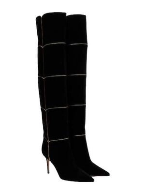GIANVITO ROSSI Suede Knee-high Boots - Black