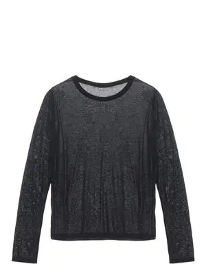 BASERANGE Crew Neck Long-sleeved T-shirt - Black