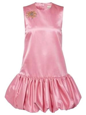 ALEMAIS Neptuna Embellished Satin Mini Dress - Pink