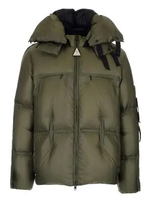 Moncler Two-tone Hooded Down Coat - Green
