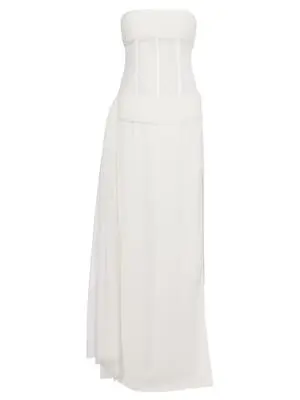 Christopher Esber Strapless Corset Dress - White