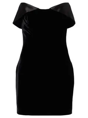 MUGLER Sleeveless Mini Dress With Back Zip Closure - Black