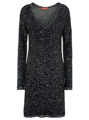 Altuzarra Sequined Plunge Neck Mini Dress - Black