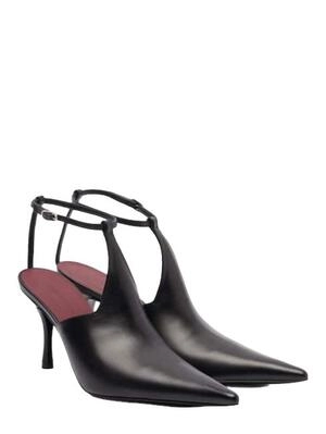 Magda Butrym Leather Pumps With Ankle Straps - Black