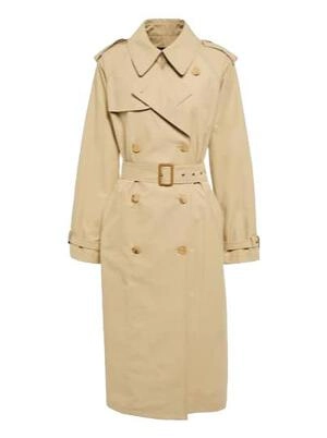 NILI LOTAN Long Trench Coat - Nude