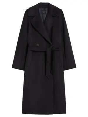 Max Mara Wool Midi Coat - Navy Blue