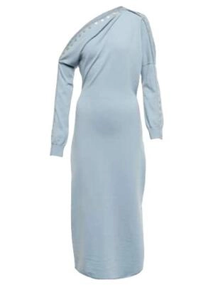 Altuzarra Jeevika One-shoulder Knit Midi Dress - Gray