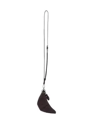 LEMAIRE Croissant Leather Wallet On Chain Brown