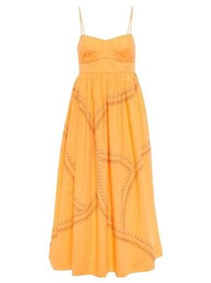 Ulla Johnson Midi Dress - Orange