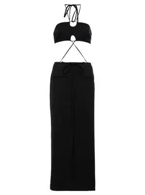 Christopher Esber Cutout Halter Neck Tie Dress - Black